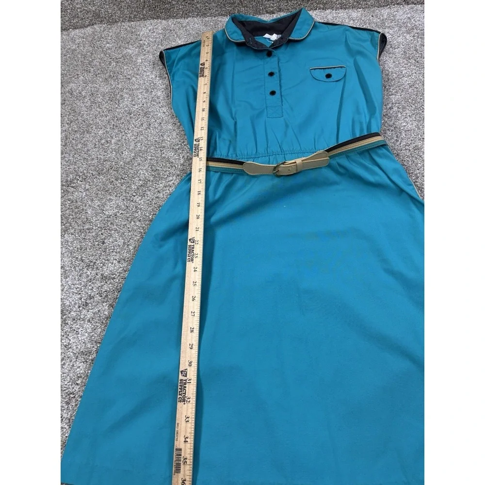 Miss Joni | Dresses | Miss Joni California Vtg 7s Teal Belted ...